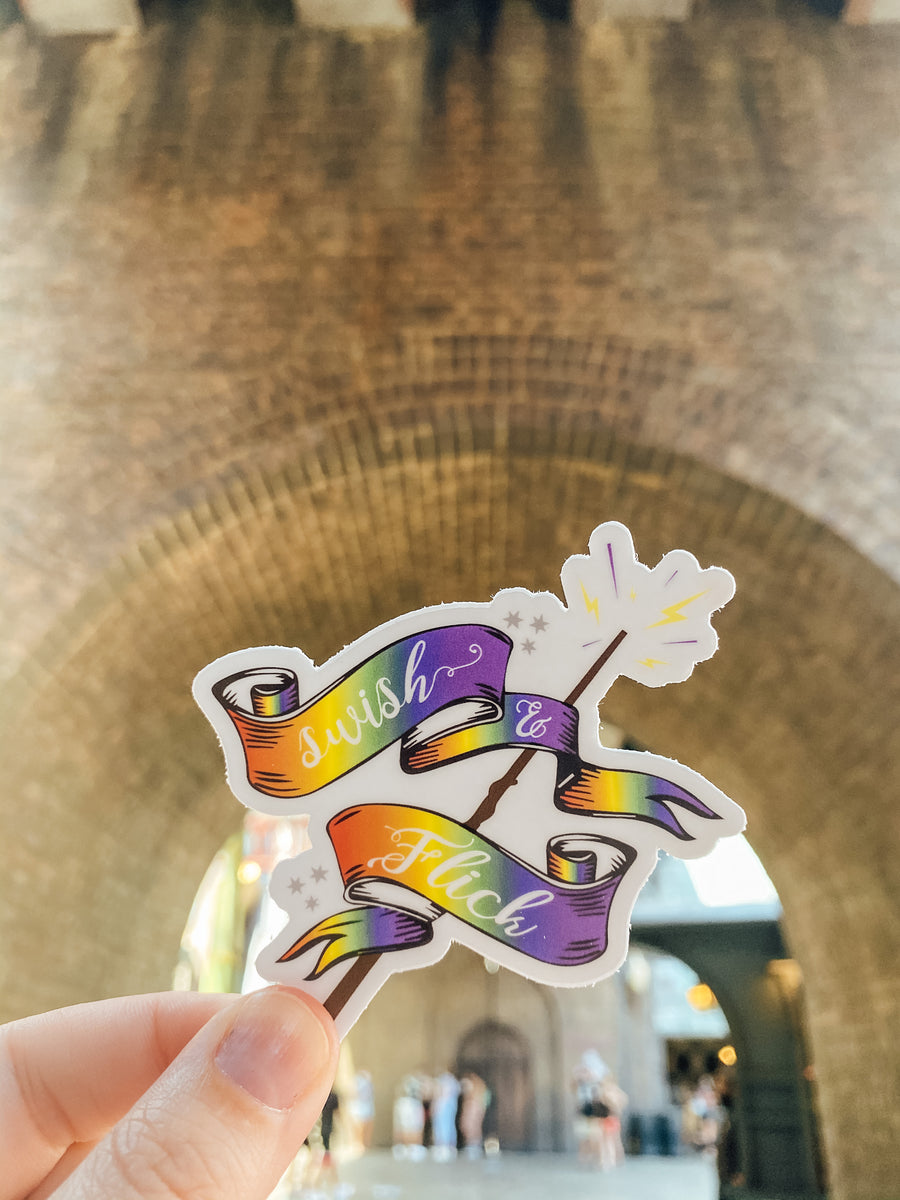3" Swish and Flick Logo Pride Sticker – Swish and Flick Podcast